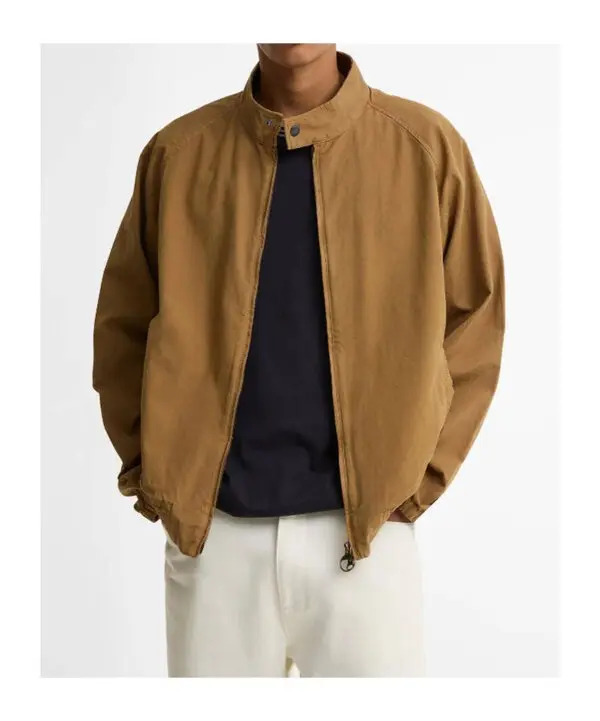 Barbour Royston Harrington Jacket With Zip Closure
