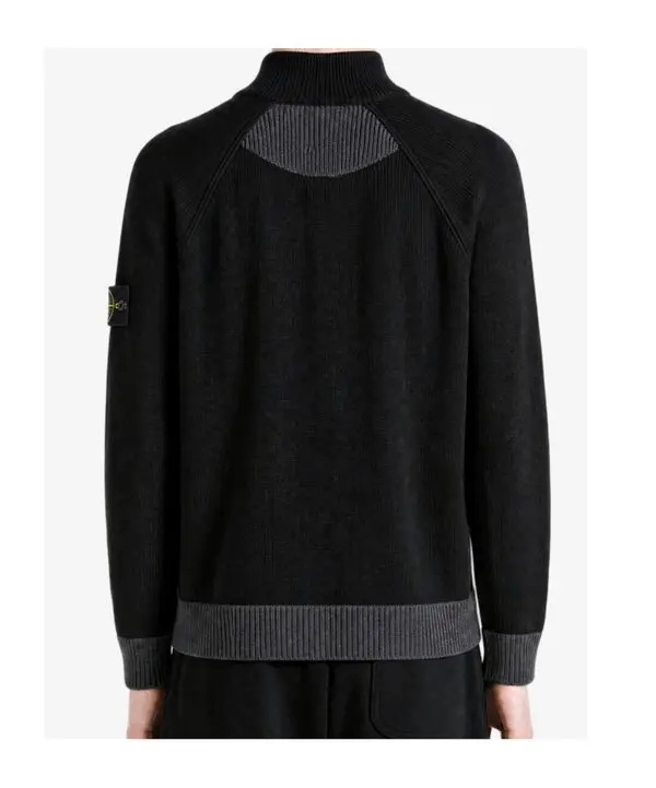 Stone Island Logo-patch Zip-up Sweater
