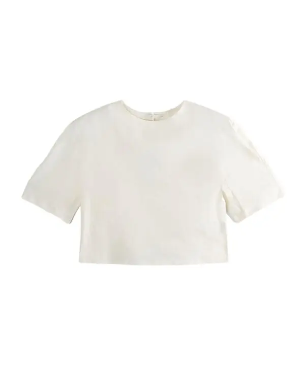 AMOMENTO Padded Jersey Cropped Top