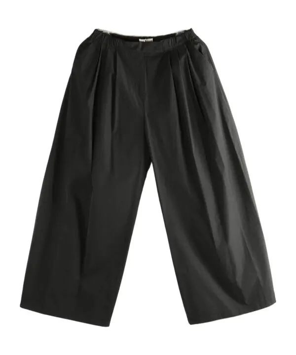 AMOMENTO Pleated Wide-leg Casual Pants