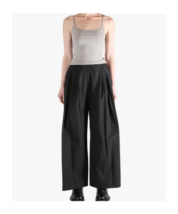 AMOMENTO Pleated Wide-leg Casual Pants