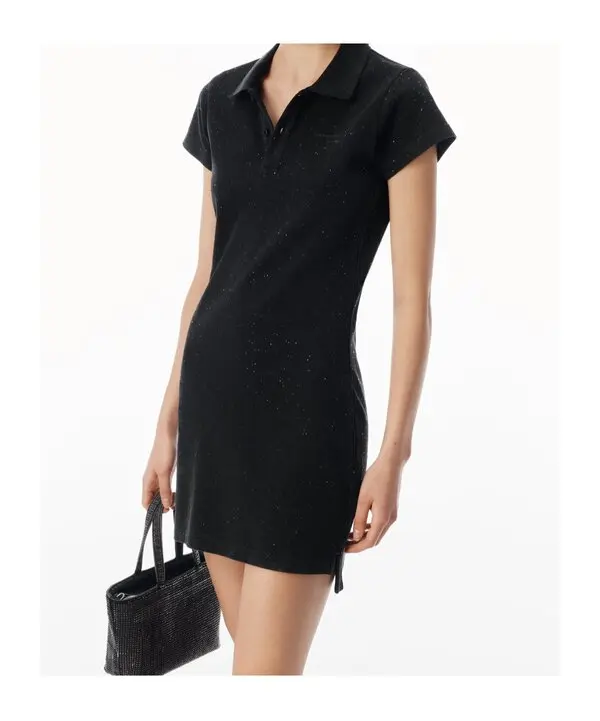 Alexander Wang Crystal-embellished Polo Mini Dress