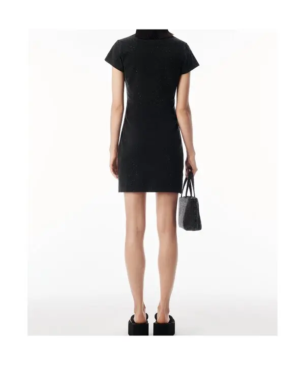 Alexander Wang Crystal-embellished Polo Mini Dress