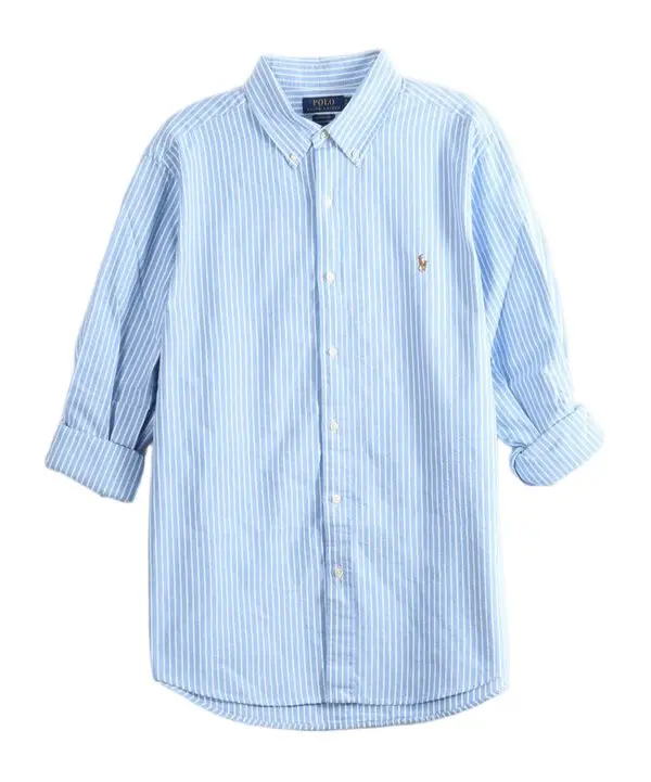 Polo Ralph Lauren Vertical-stripe Embroidered-logo Shirt