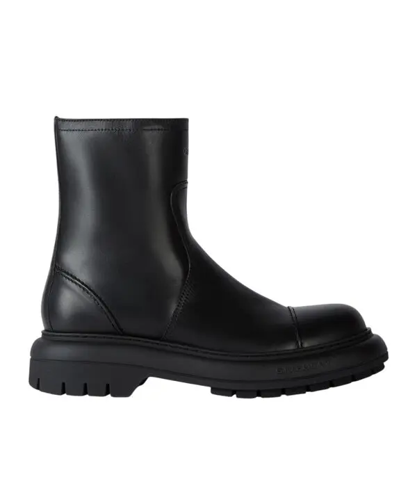Givenchy Cargo Biker Boots In Leather - Black