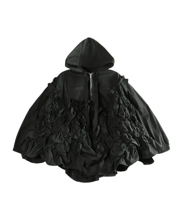 Comme Des Garçons Tao Ruffled Hooded Jacket