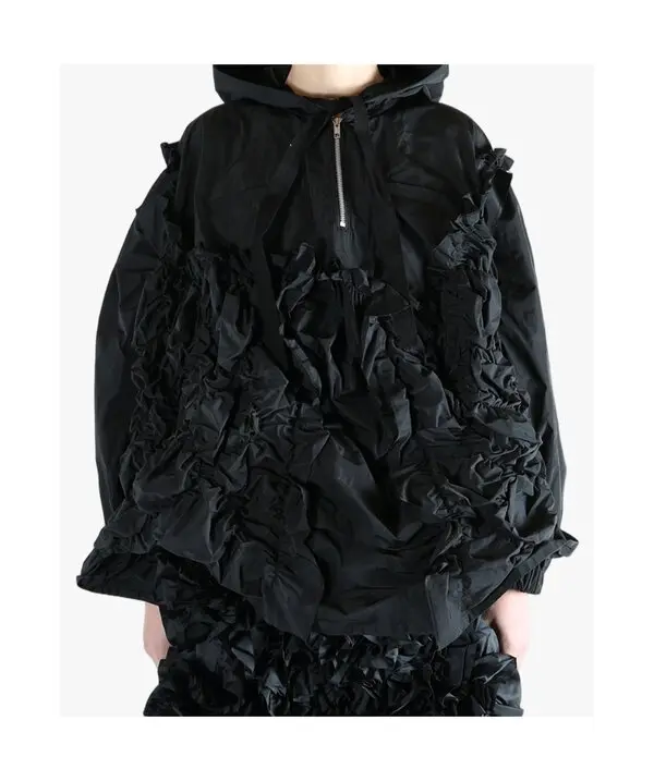 Comme Des Garçons Tao Ruffled Hooded Jacket
