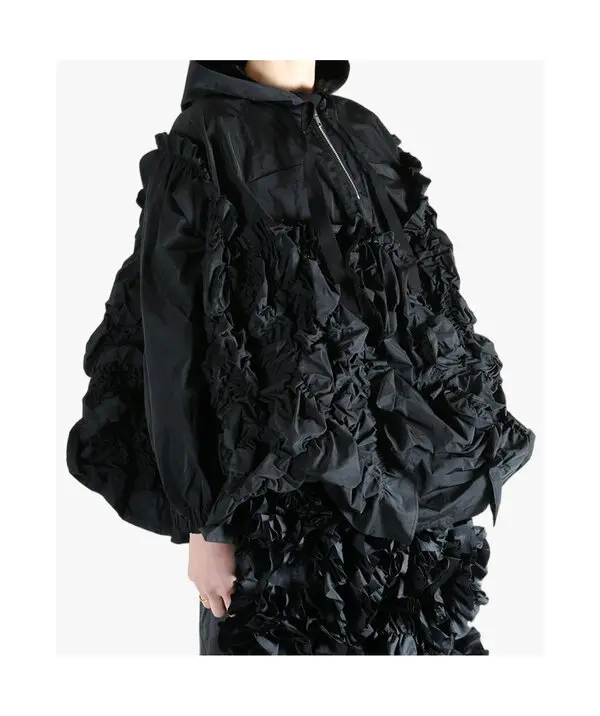 Comme Des Garçons Tao Ruffled Hooded Jacket