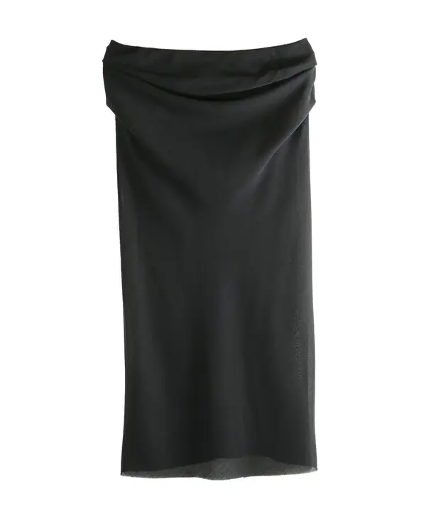 RIER Draped Midi Skirt In Wool