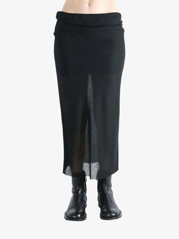 RIER Draped Midi Skirt In Wool