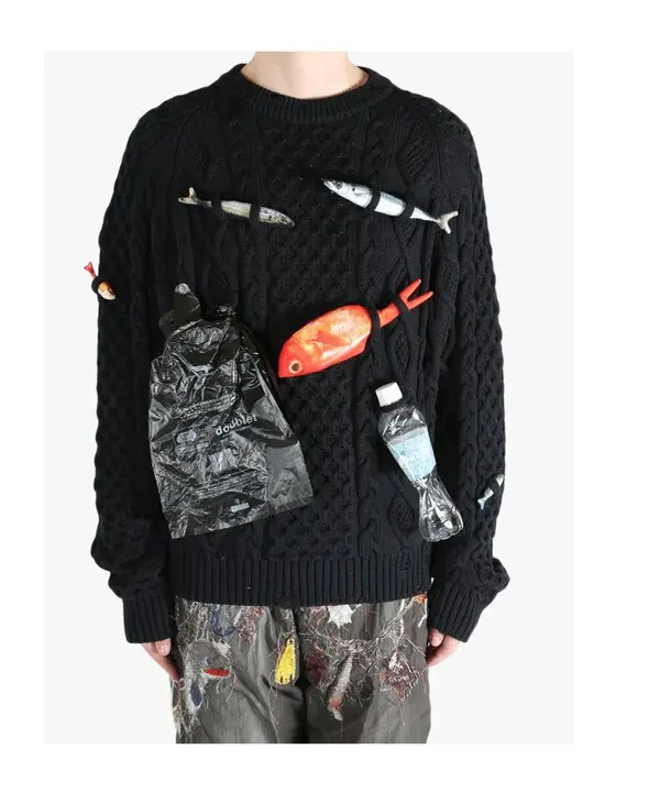 DOUBLET Caught In The Cable Fisherman Long-sleeved Sweater