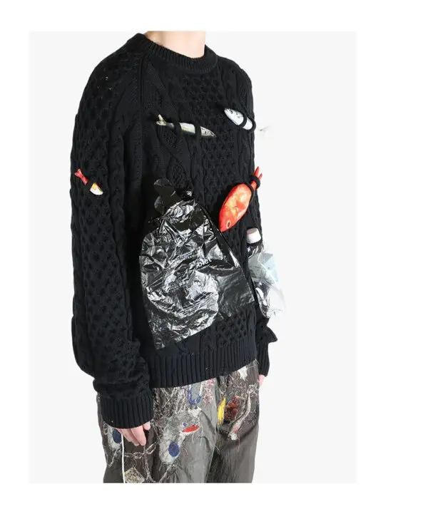 DOUBLET Caught In The Cable Fisherman Long-sleeved Sweater