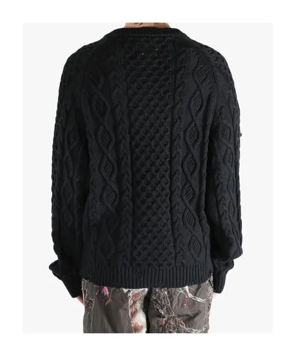 DOUBLET Caught In The Cable Fisherman Long-sleeved Sweater