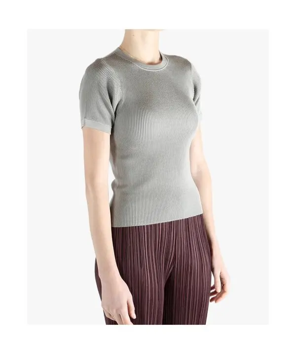 RIER Ribbed Knit T-shirt