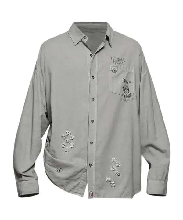 PALY HOLLYWOOD Oversized Long-sleeved Shirt - Grey
