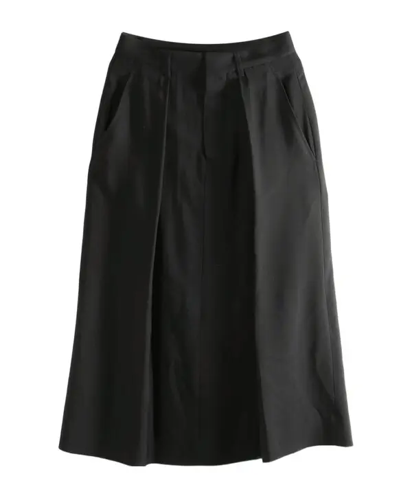 ANN DEMEULEMEESTER Yura Midi A-line Pleated Skirt - Black