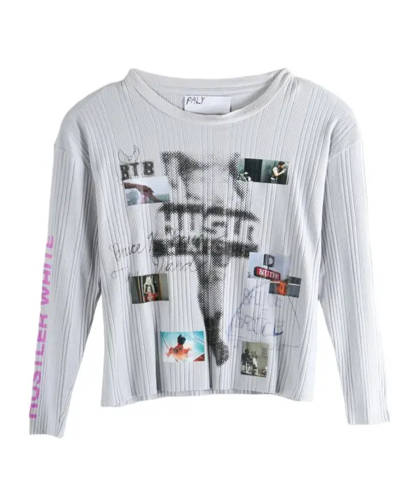 PALY HOLLYWOOD Hustlr Ribbed Long-sleeve T-shirt - White