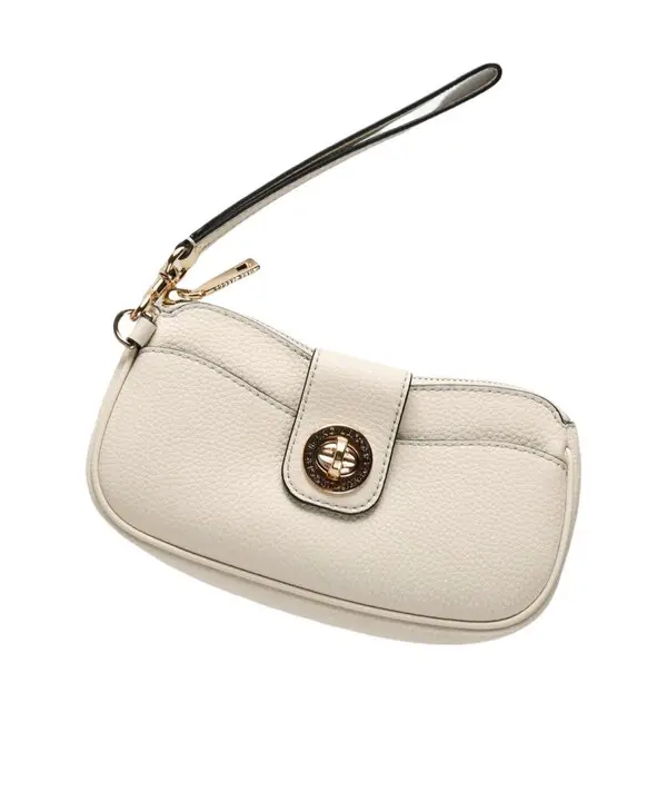 Marc Jacobs Turnlock Leather Clutch Bag