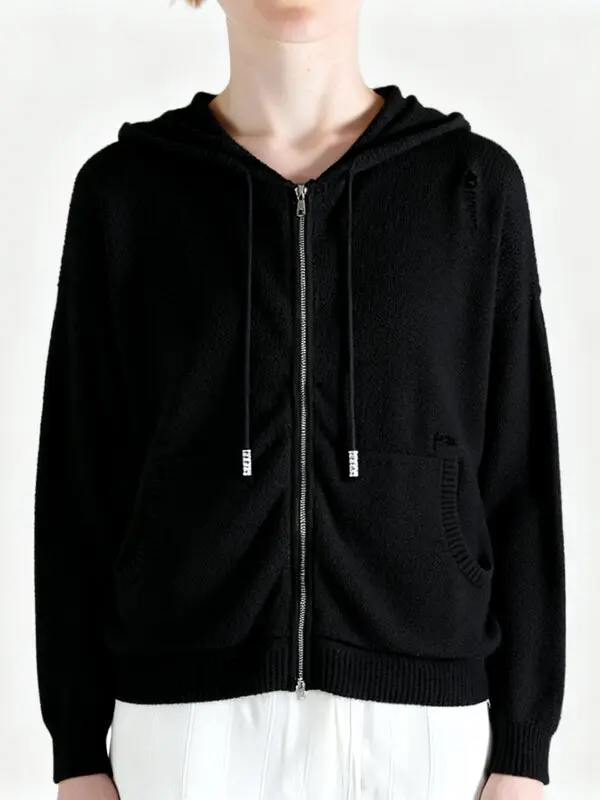 PALY HOLLYWOOD Long-sleeved Knitted Hoodie