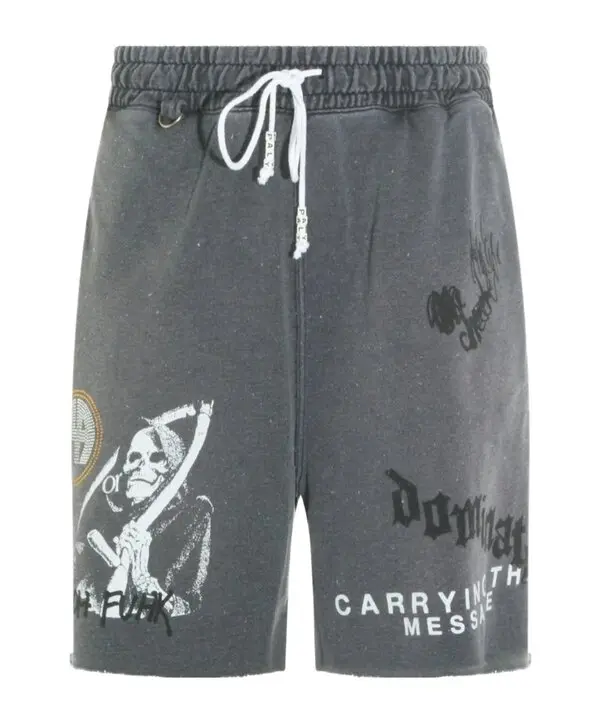 PALY HOLLYWOOD Drawstring Athletic Shorts - Gray