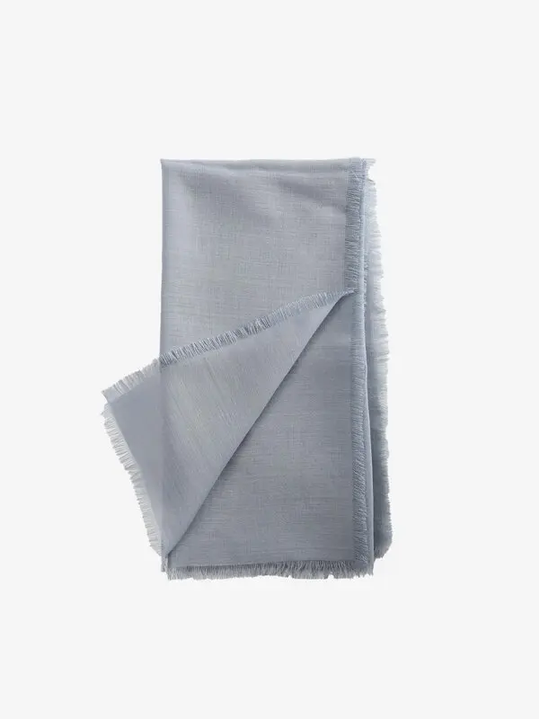 RIER Logo Patch Frayed Edge Scarf