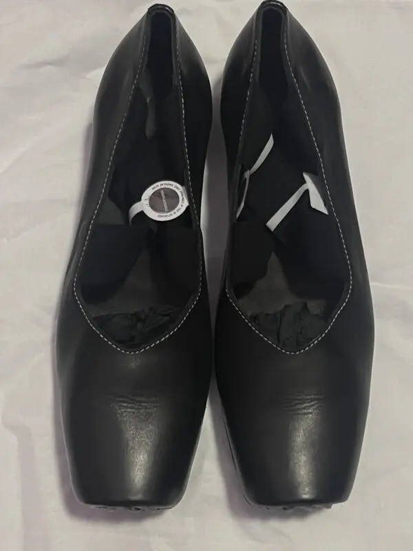 UMA WANG 30mm Square-toe Ballerinas