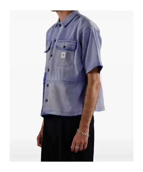 PALY HOLLYWOOD Collared Short-sleeved Shirt