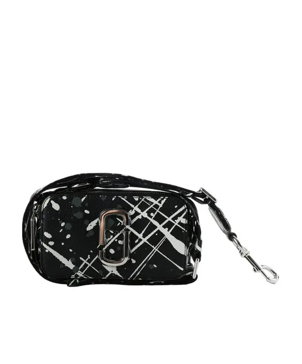 Marc Jacobs Snapshot Splatter Paint Zipped Camera Bag - Black