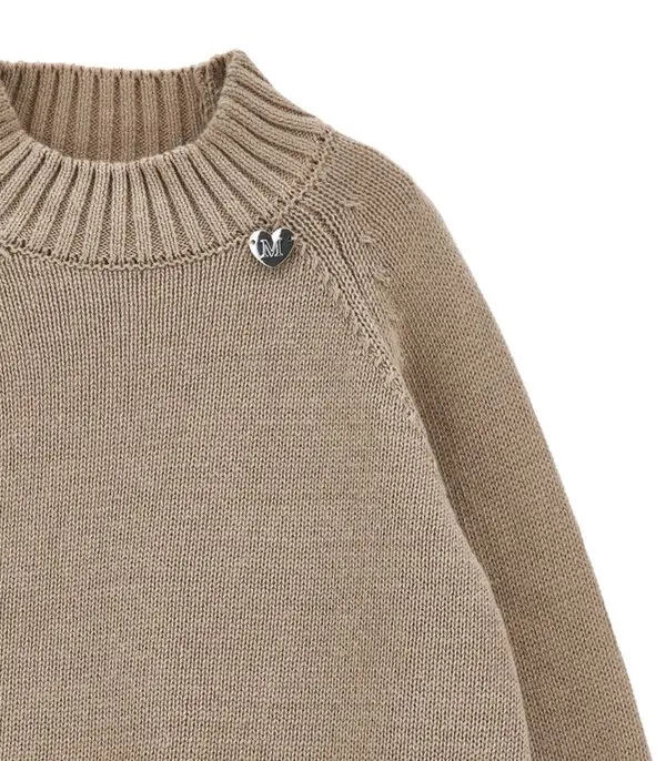 Monnalisa Ruffle-cuff Raglan-sleeve Sweater