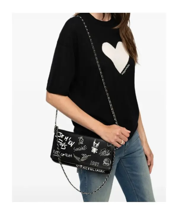 Zadig&Voltaire Rock Arty Tag Clutch With Chain Strap