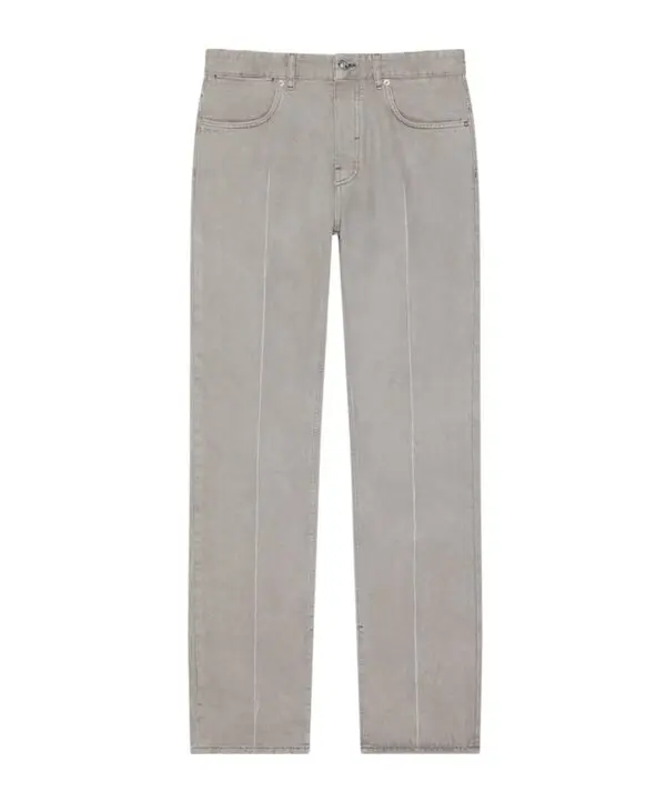 Givenchy Straight Fit Folded Effect Jeans - Cloud Gray