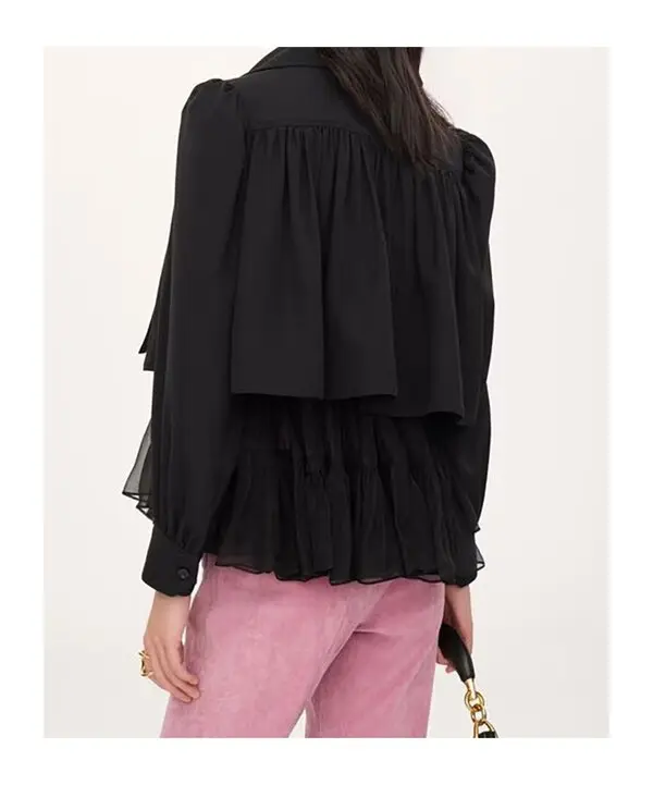 Chloé Gathered Cropped Jacket In Washed Viscose Faille