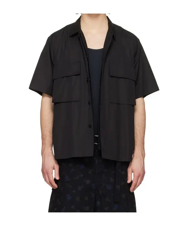 Sacai Collared Short-sleeved Shirt