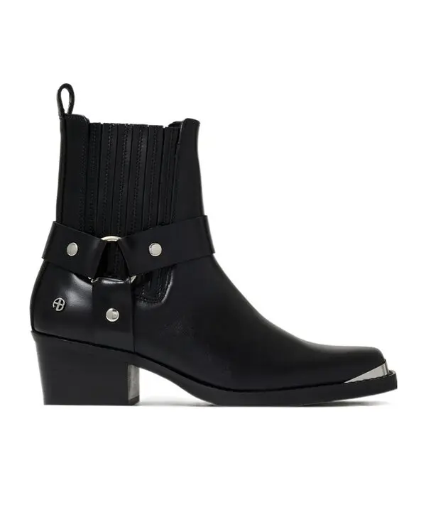 ANINE BING Mid Biker Boots - Black