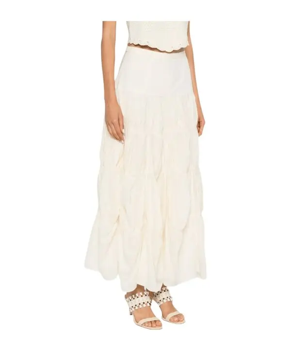 Ulla Johnson Davina Drop-waist Midi Skirt - Light Brown