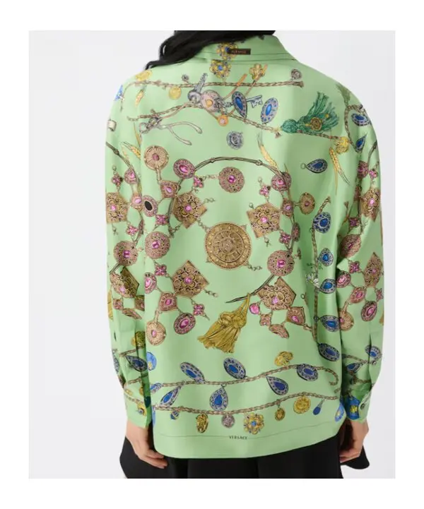 Versace Printed Silk-twill Shirt