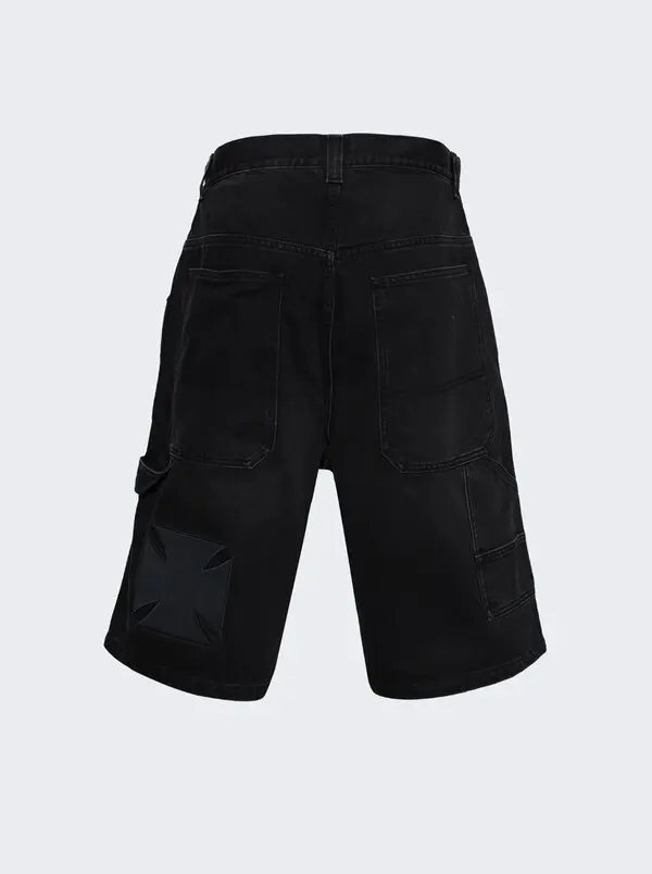 Vetements Faded Buttoned Denim Shorts