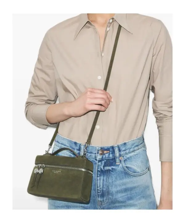 Tory Burch Romy Suede Slim Top-handle Bag