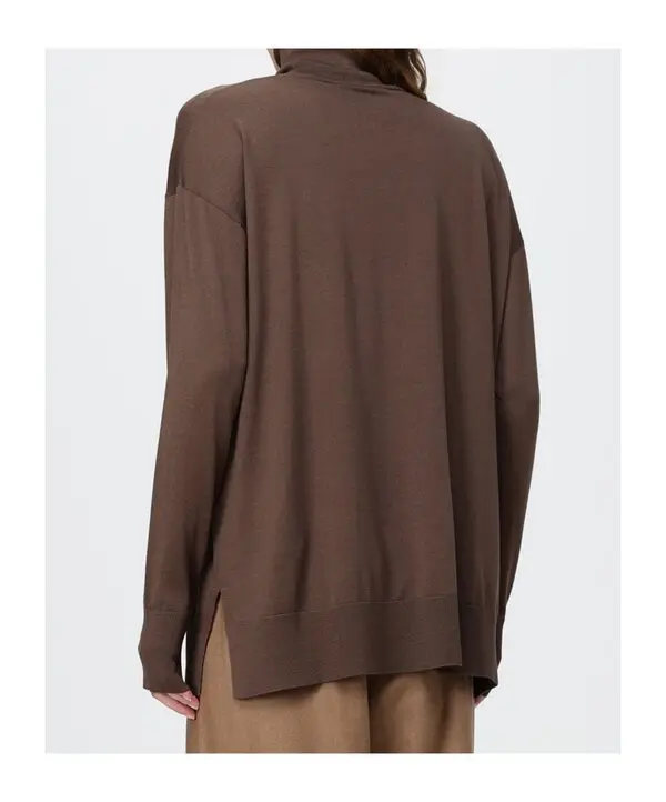 Max Mara High Neck Knitted Jumper - Brown