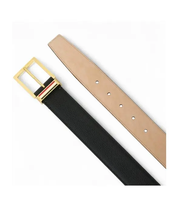 Thom Browne Pebble-grain Metal-loop Belt
