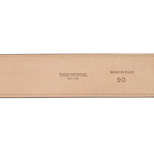 Thom Browne Pebble-grain Metal-loop Belt