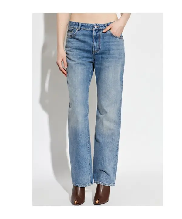 Alexander McQueen Seamed Straight-leg Jeans