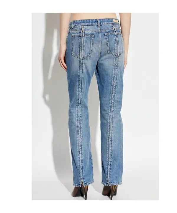 Alexander McQueen Seamed Straight-leg Jeans
