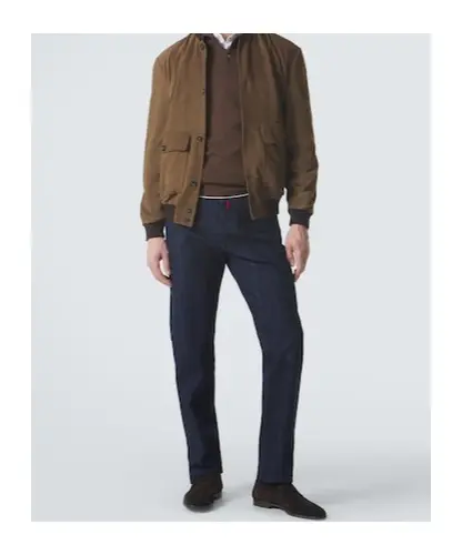 Kiton Suede Bomber Jacket