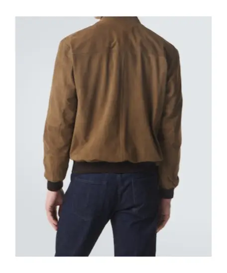 Kiton Suede Bomber Jacket