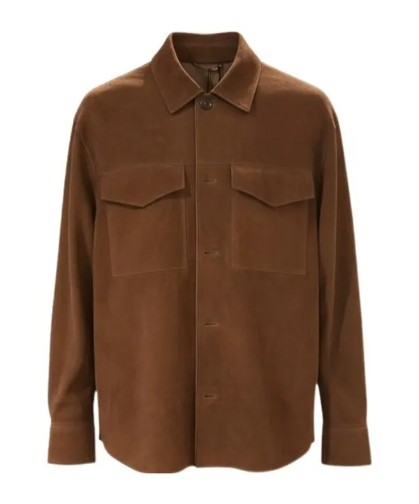 LARDINI Long Sleeve Leather Jacket