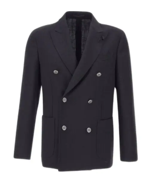 LARDINI Lapel Long-sleeved Suit Jacket