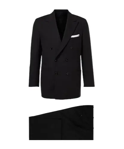 Kiton Wool Suit - Black