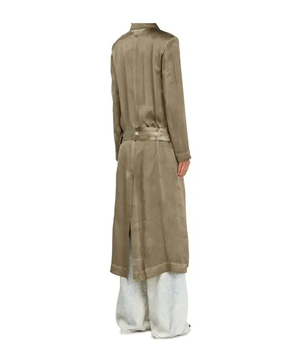 DIESEL® Trench Coat In Wrinkled Satin
