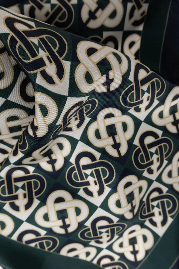 Casablanca Monogram-print Silk Scarf